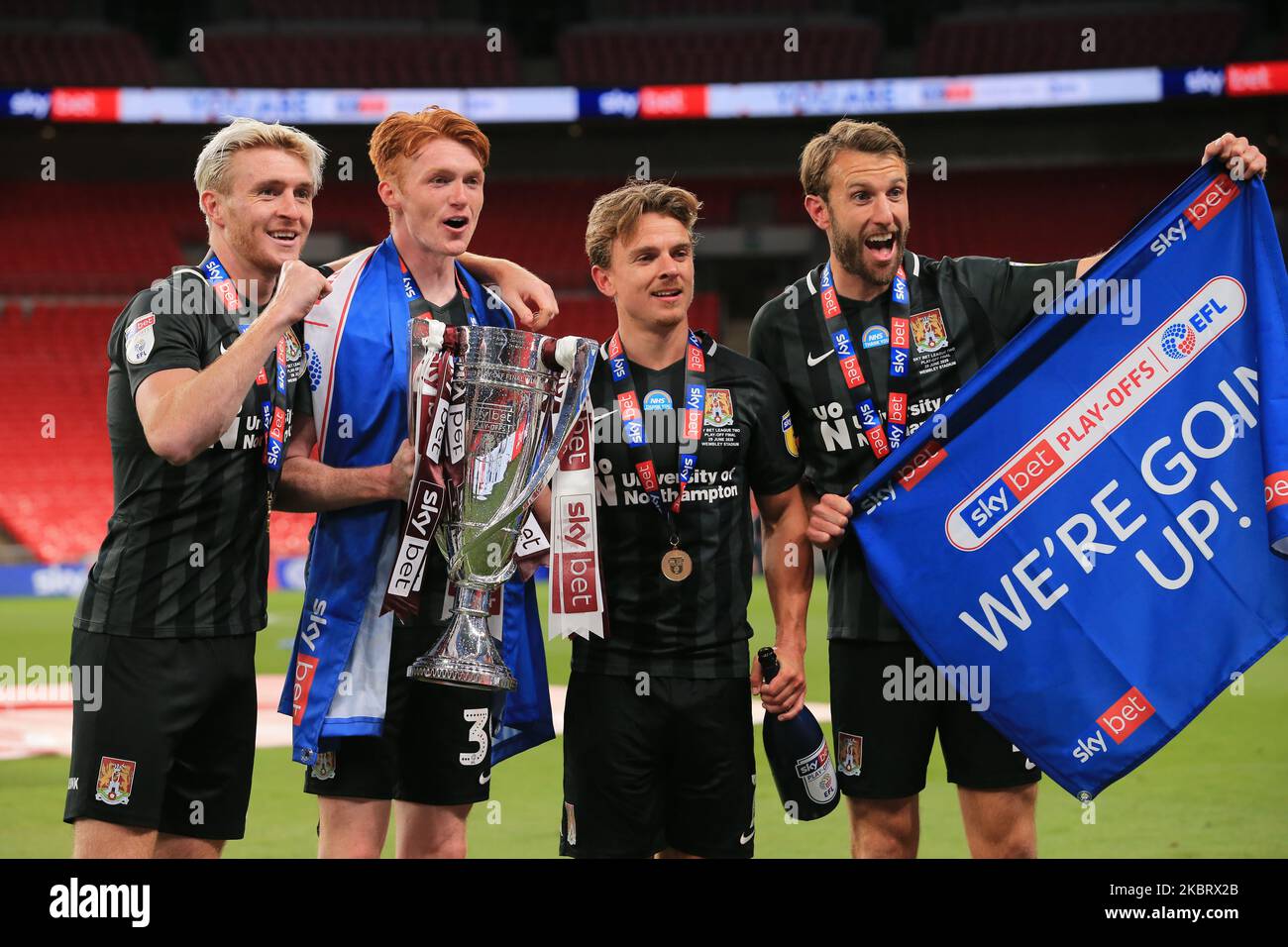 Goal scorers Ryan Watson of Northampton Town, Callum Morton of ...