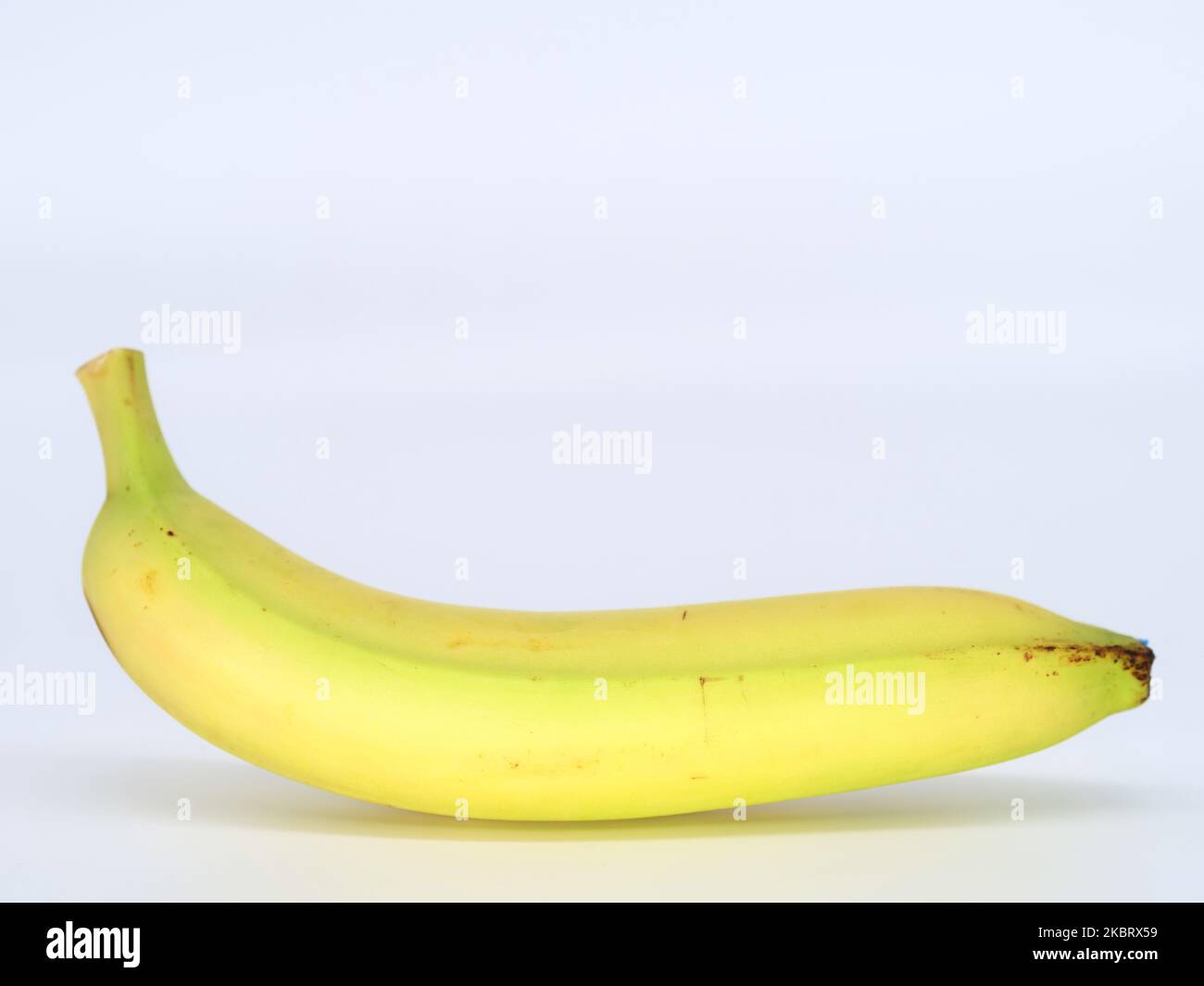 fresh banana single on white background. exotic. tropical. natural ...