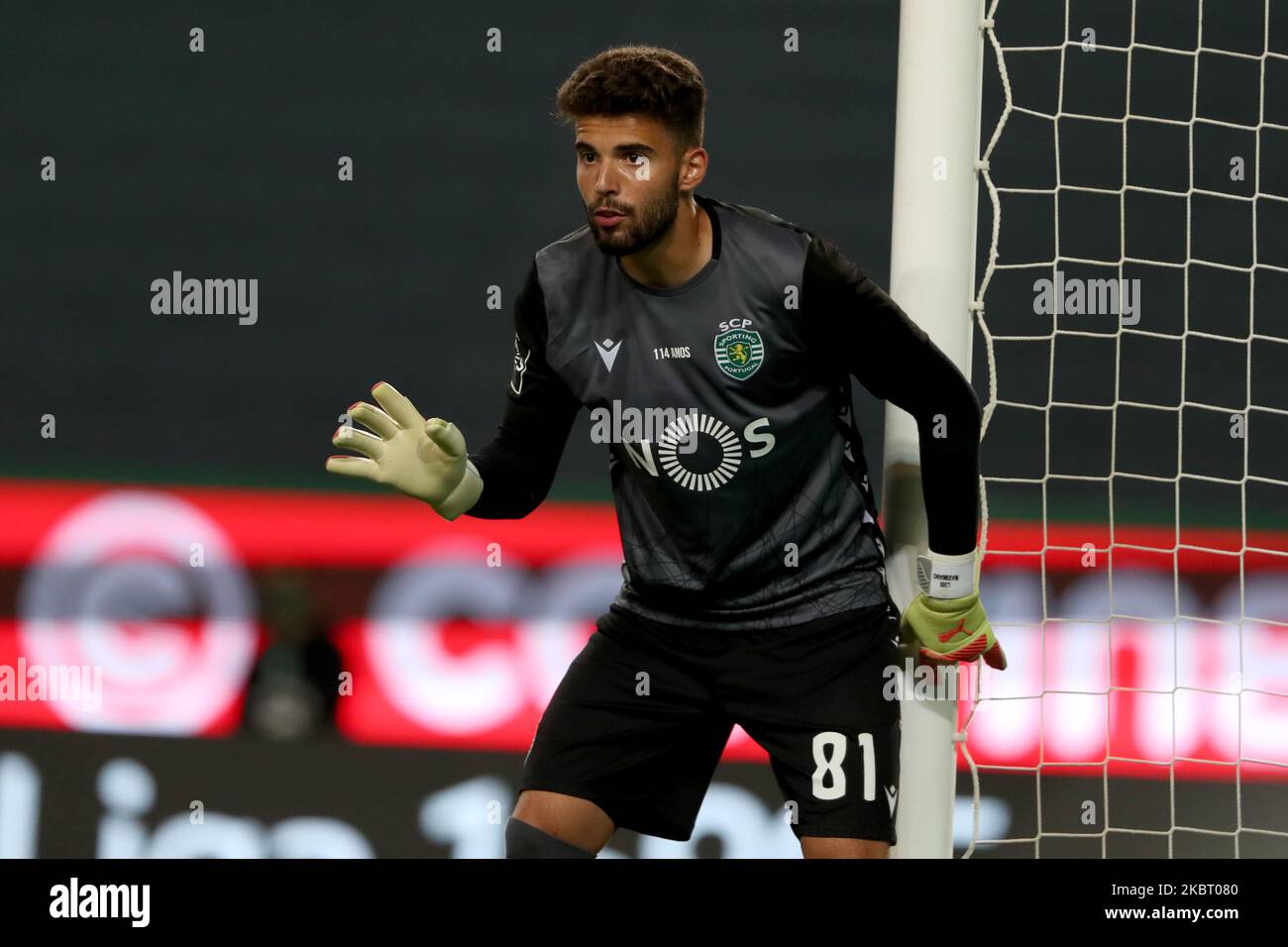 Sporting's goalkeeper Luis Maximiano gestures during the Portuguese ...