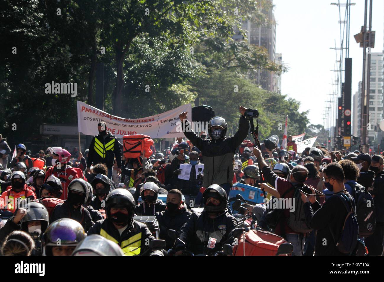 Cyclists block paulista avenue hi-res stock photography and images - Alamy