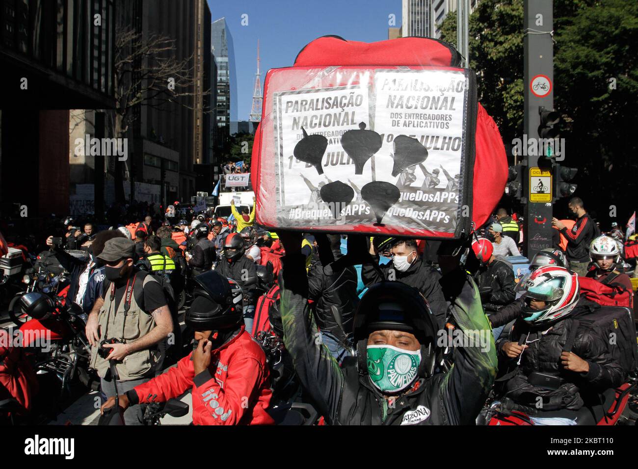 Cyclists block paulista avenue hi-res stock photography and images - Alamy