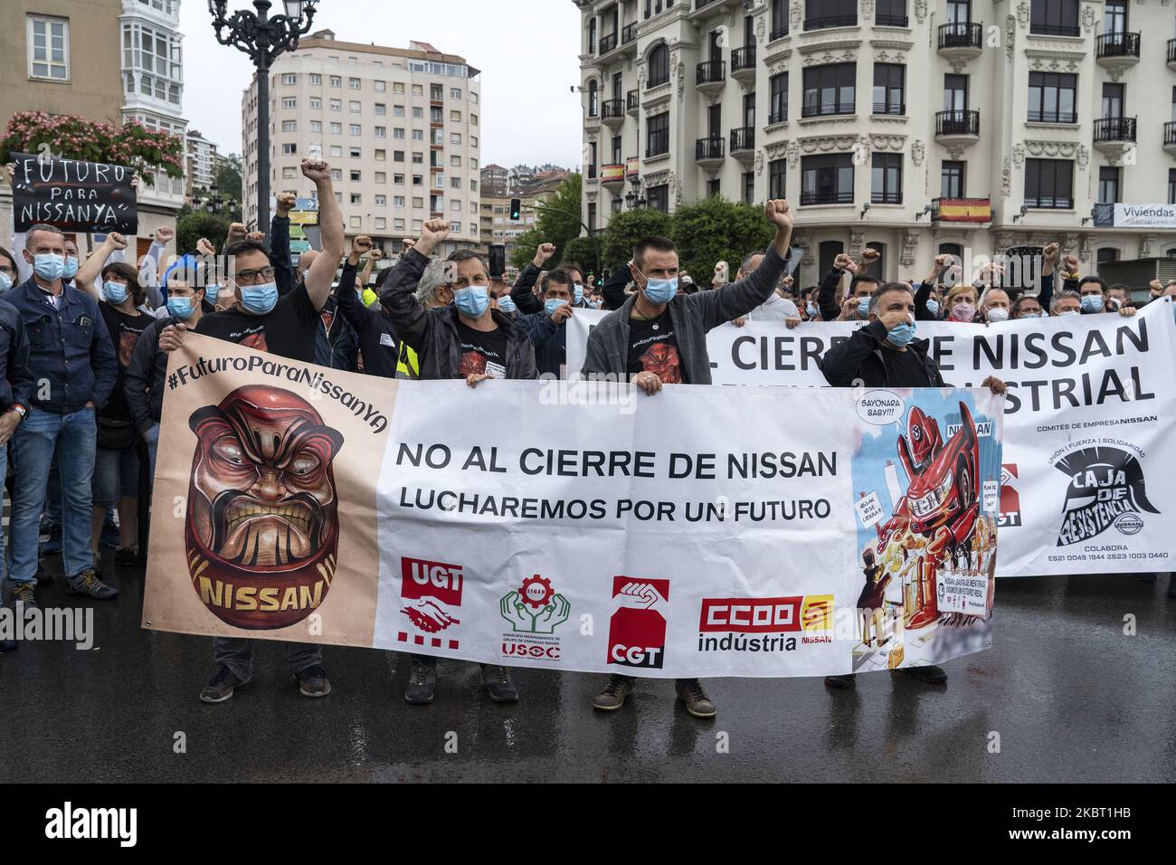 Employees of the Nissan factory in Barcelona, carry their protests to ...