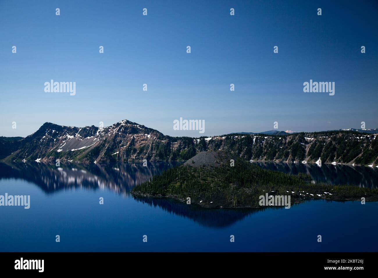 View of Crater Lake National Park, Oregon, US, on July 2, 2020. (Photo ...