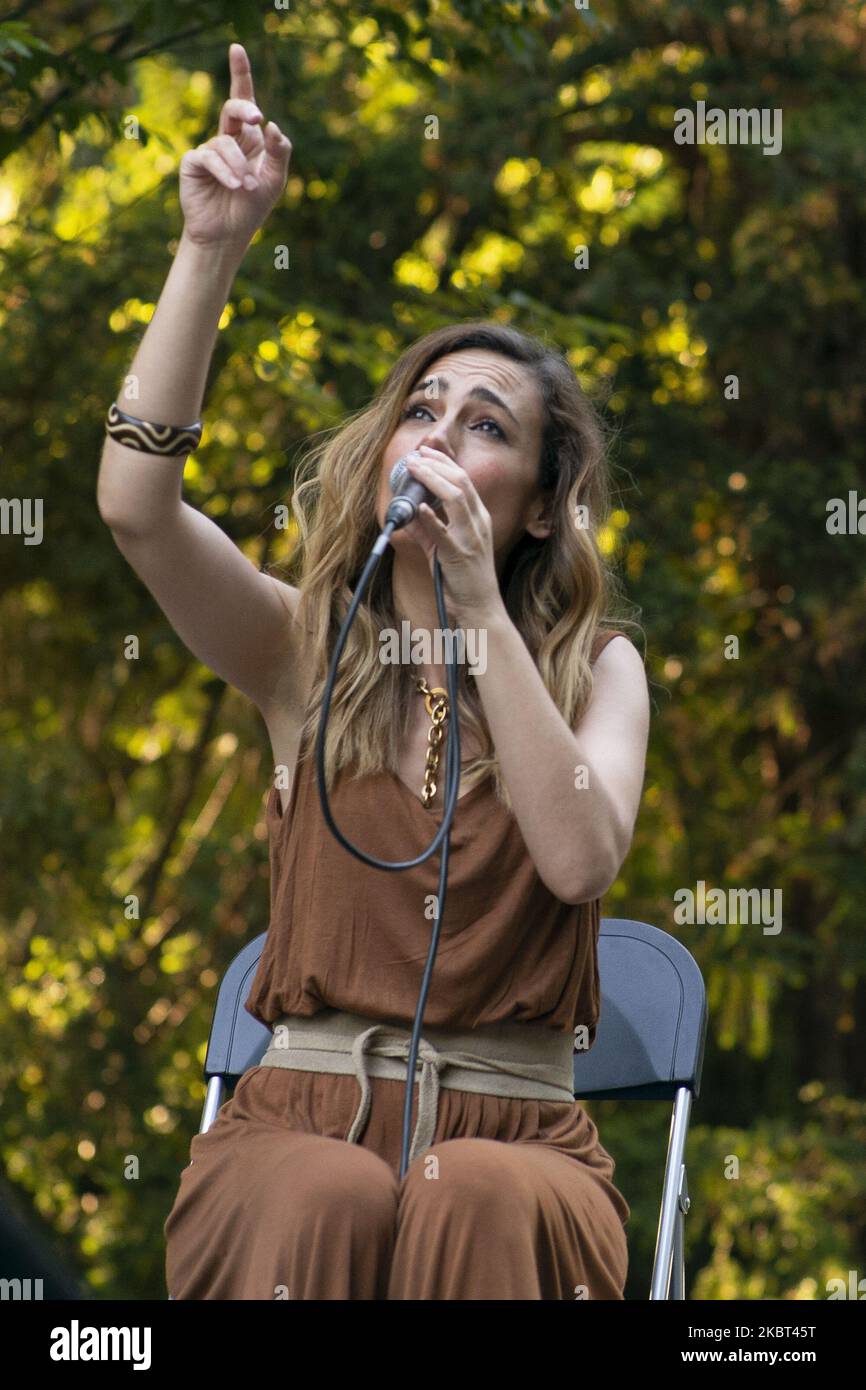 Jazz singer Veronica Ferreiro during their performance at the first ...