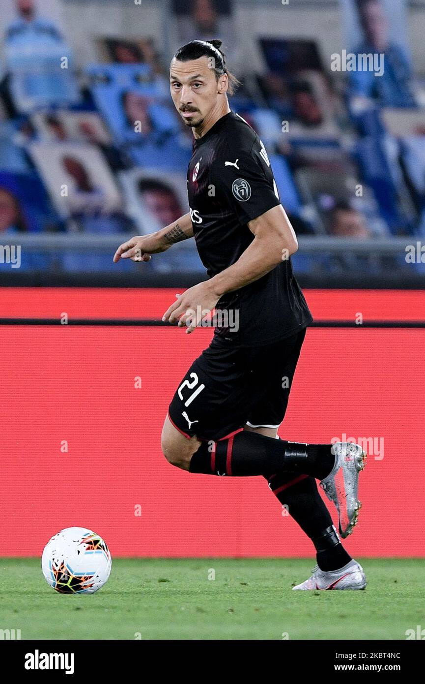 Zlatan Ibrahimovic of AC Milan during the Serie A match between SS ...