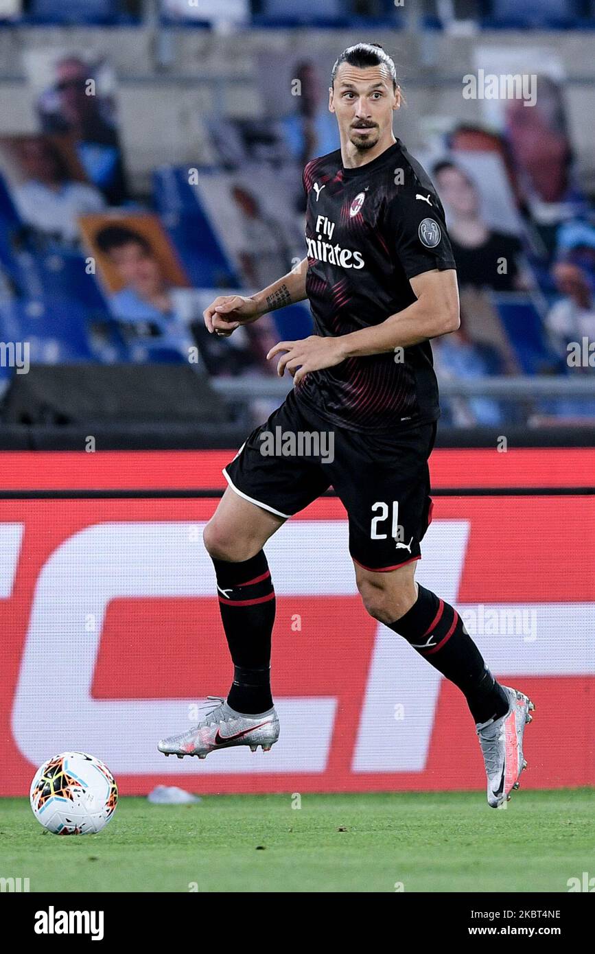 Zlatan Ibrahimovic of AC Milan during the Serie A match between SS ...