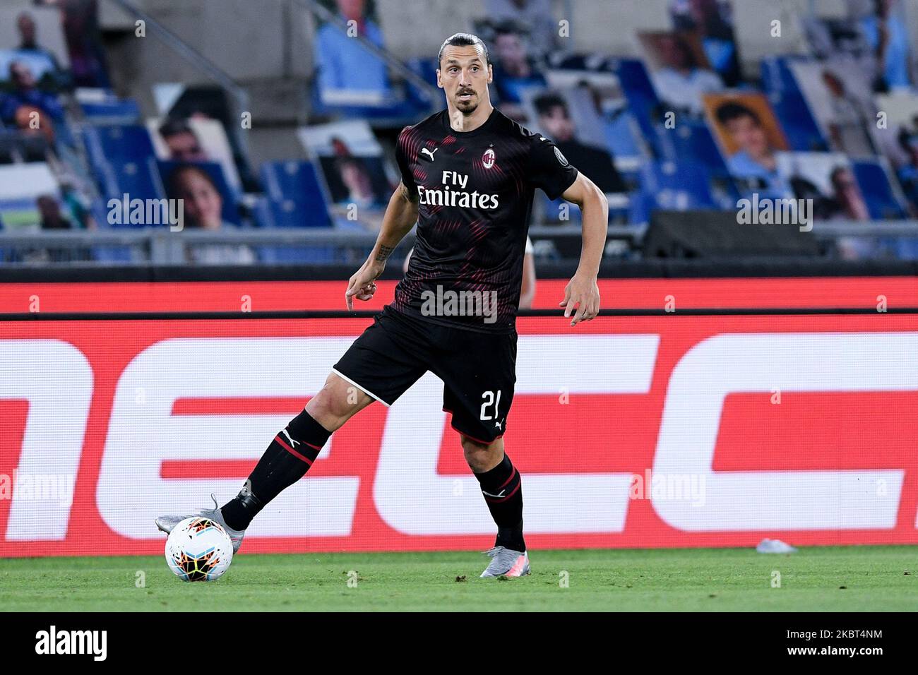 Zlatan Ibrahimovic of AC Milan during the Serie A match between SS ...