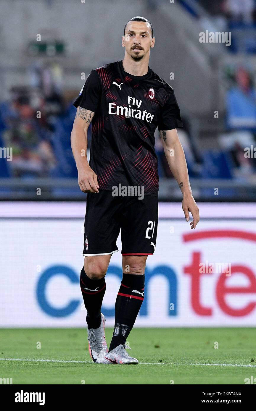 Zlatan Ibrahimovic of AC Milan during the Serie A match between SS ...