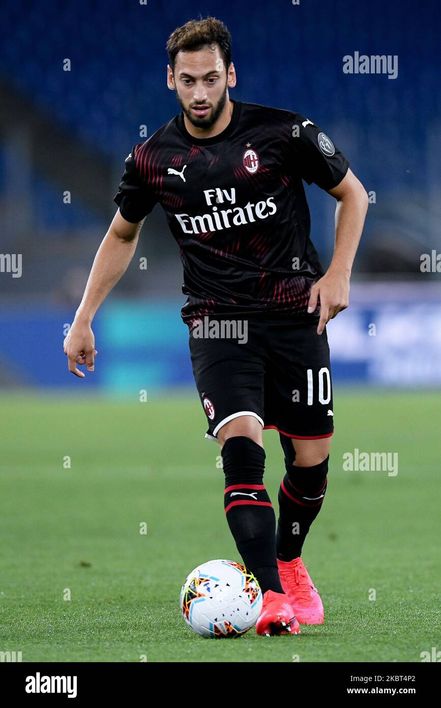 Hakan Calhanoglu of AC Milan during the Serie A match between SS Lazio ...