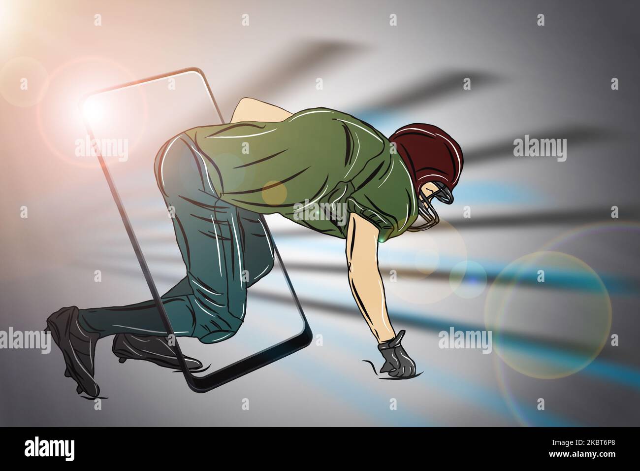 Soccer player using phone hi-res stock photography and images - Alamy