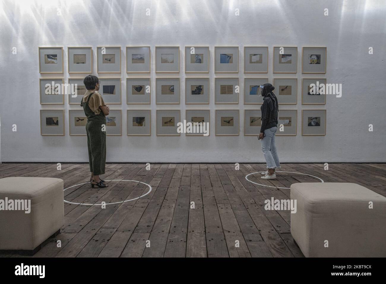 Visitors at Art Exhibition at Hanafi Gallery in Depok West Java ...