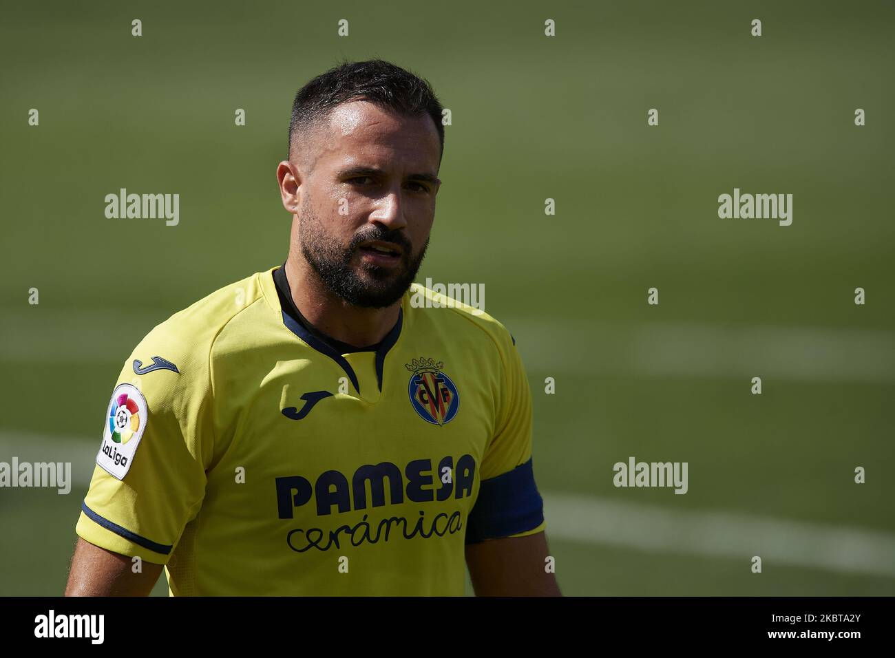 Mario Gaspar of Villarreal looks during the Liga match between ...