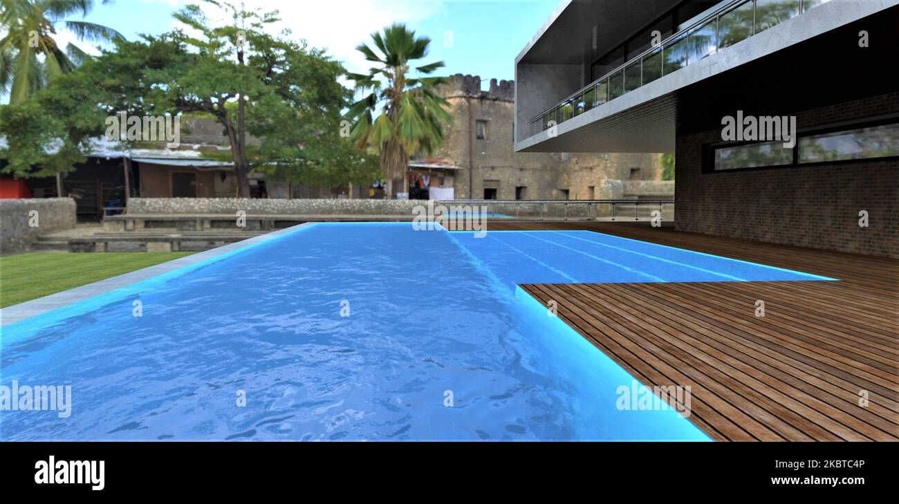 Infinity pool on rooftop hi-res stock photography and images - Alamy