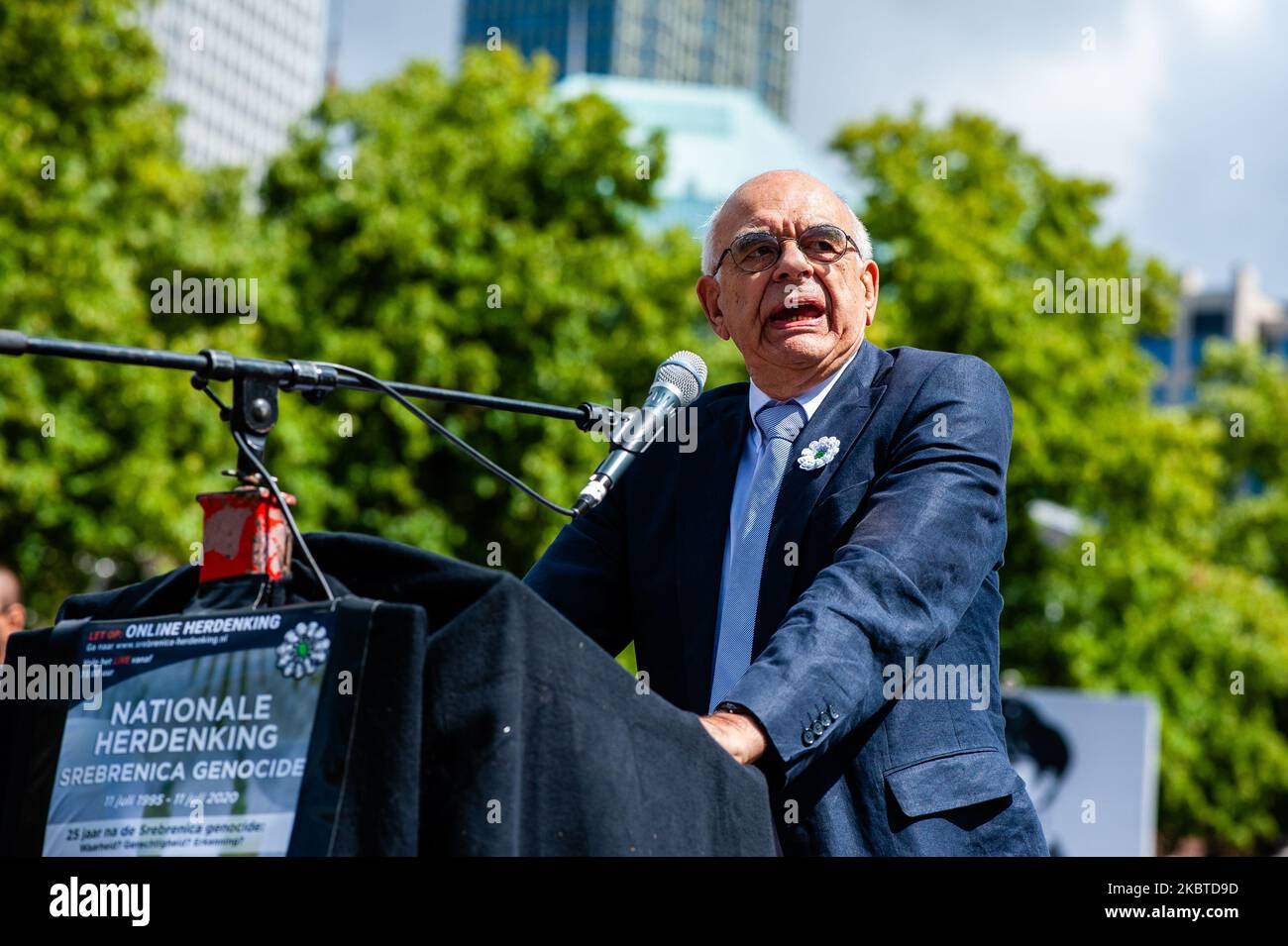 Former Minister Jan Pronk is giving a speech during the 25th ...