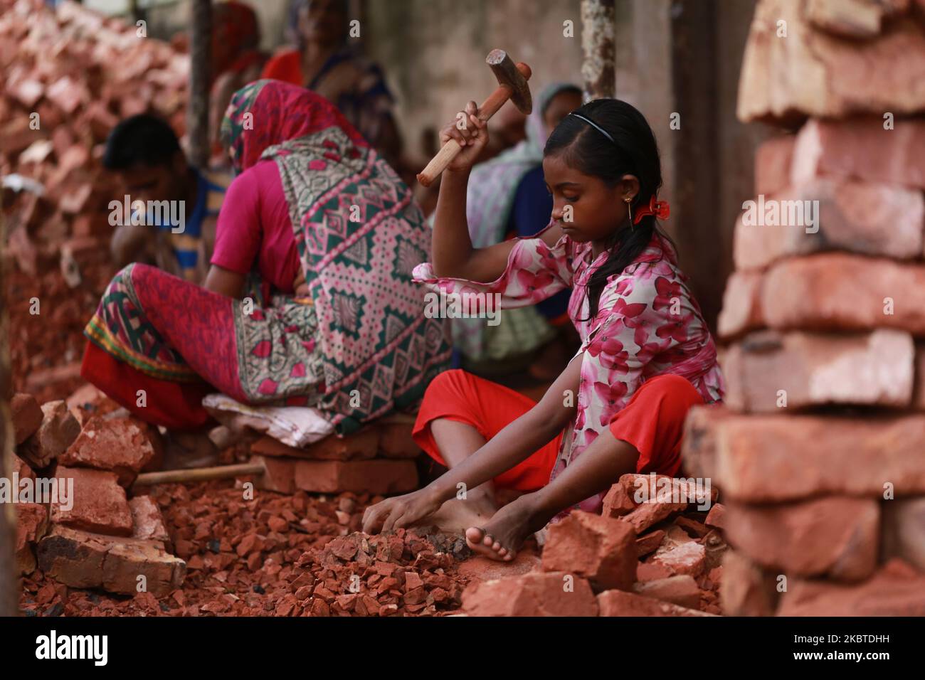 Girl breaks bricks hi-res stock photography and images - Alamy