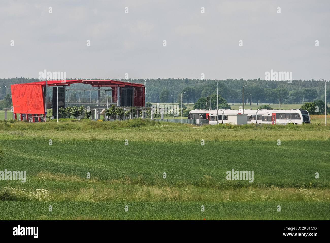 PKM Gdansk suburban train at the Rebiechowo station is seen near Gdansk ...