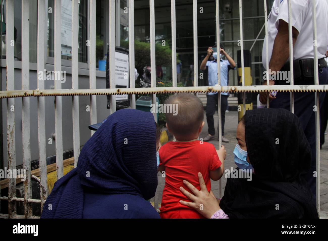 Refugees stages protest hi-res stock photography and images - Alamy
