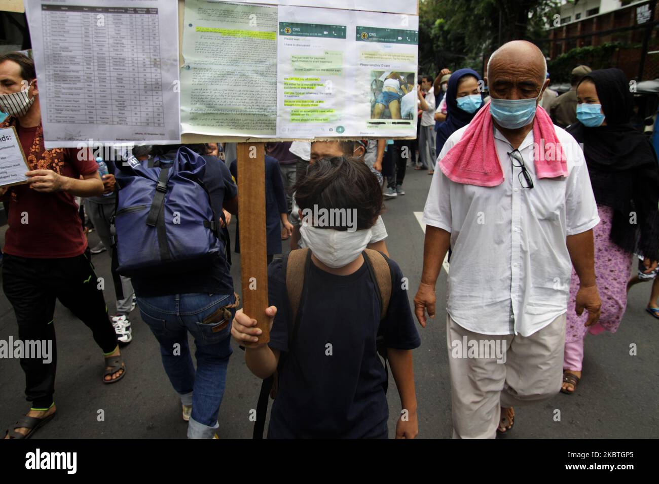 Refugees stages protest hi-res stock photography and images - Alamy