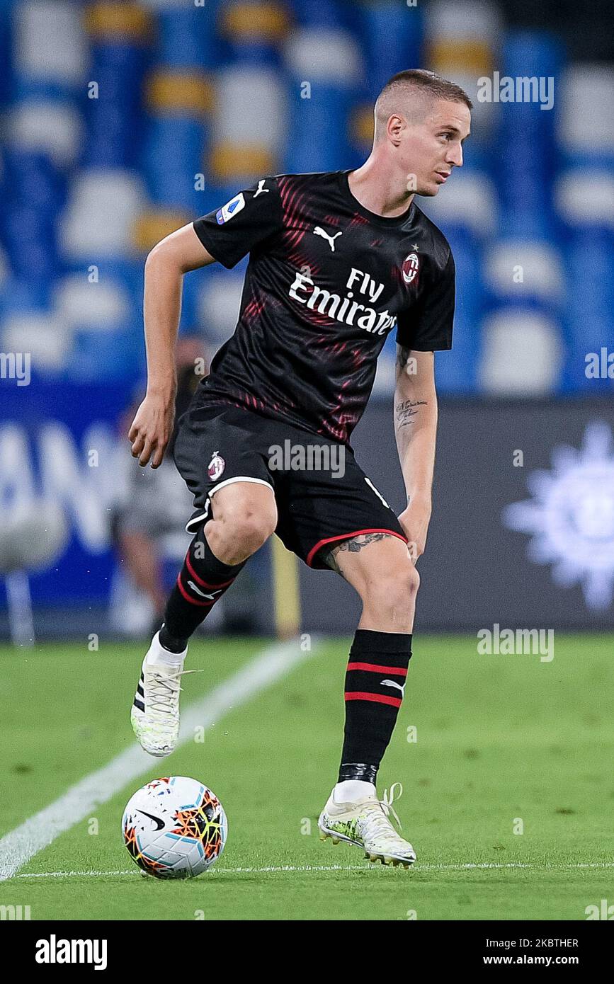 Andrea Conti of AC Milan during the Serie A match between Napoli and AC ...