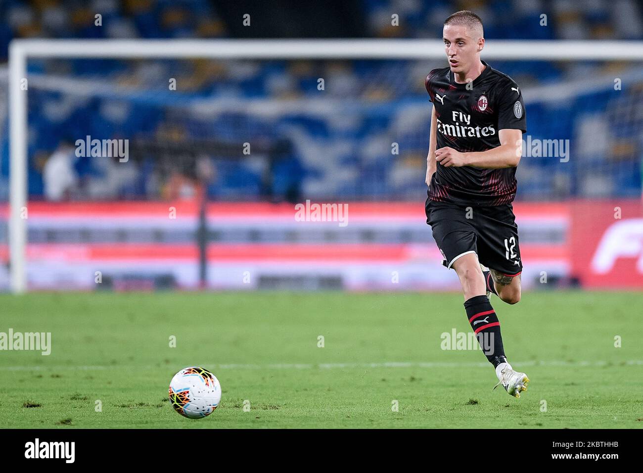 Andrea Conti of AC Milan during the Serie A match between Napoli and AC ...