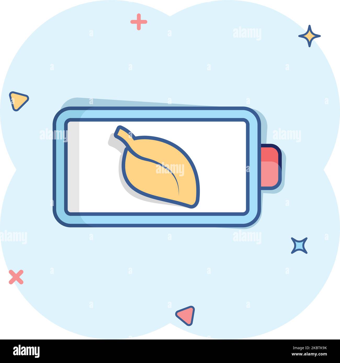 Battery charge icon in comic style. Power level cartoon vector ...