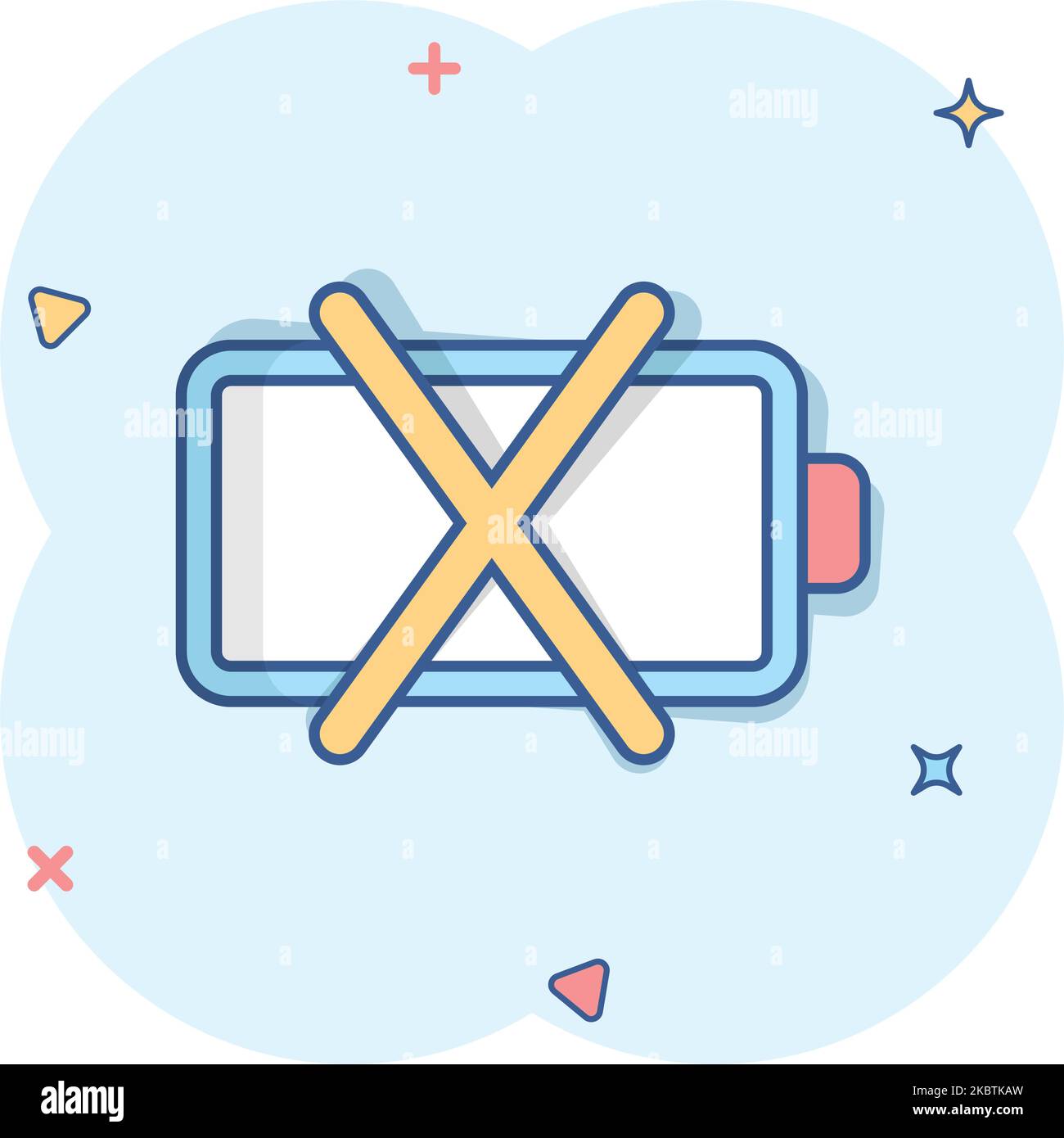 Battery charge icon in comic style. Power level cartoon vector ...