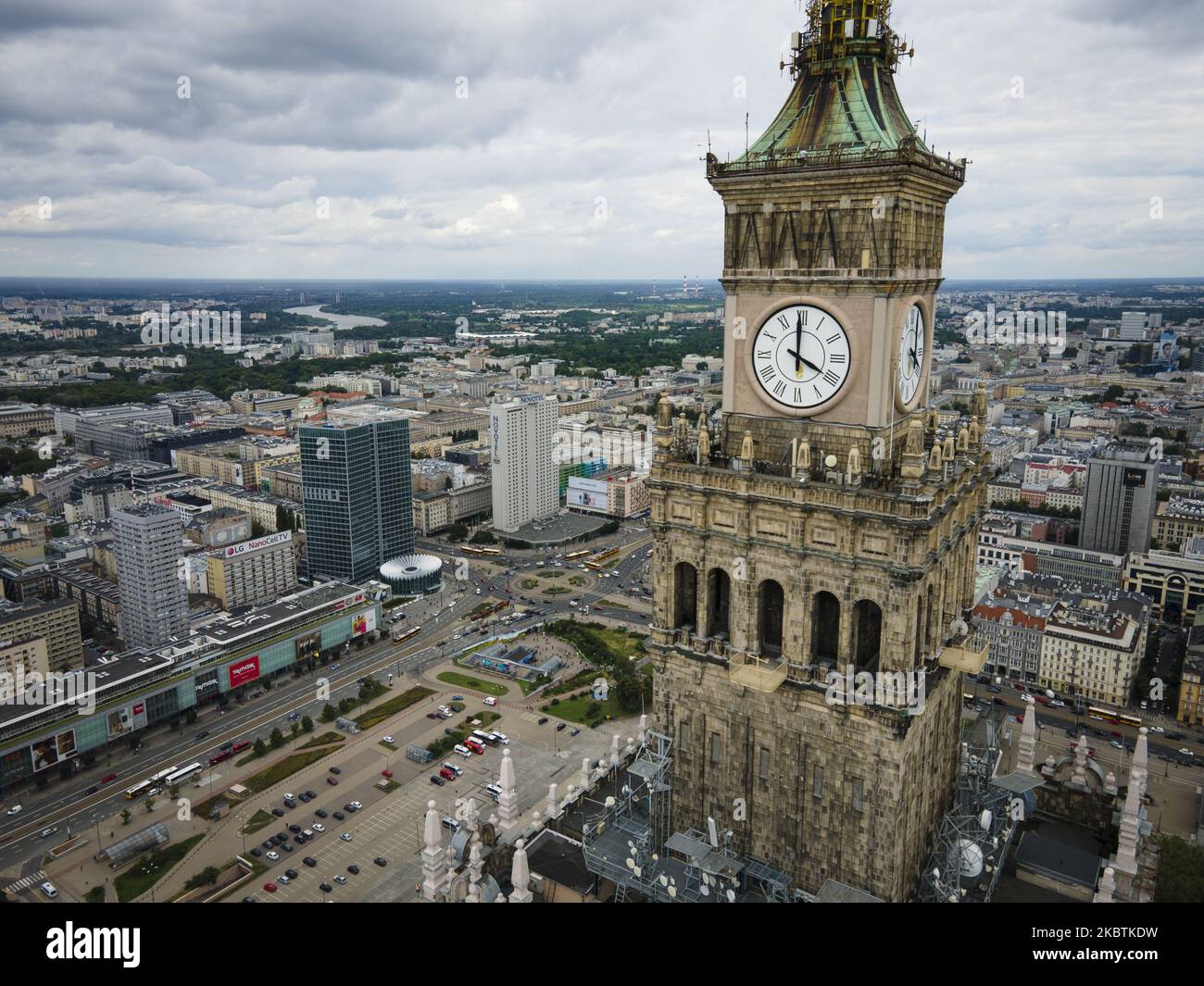 The iconic Palace of Culture and Sciences is seen in central Warsaw ...