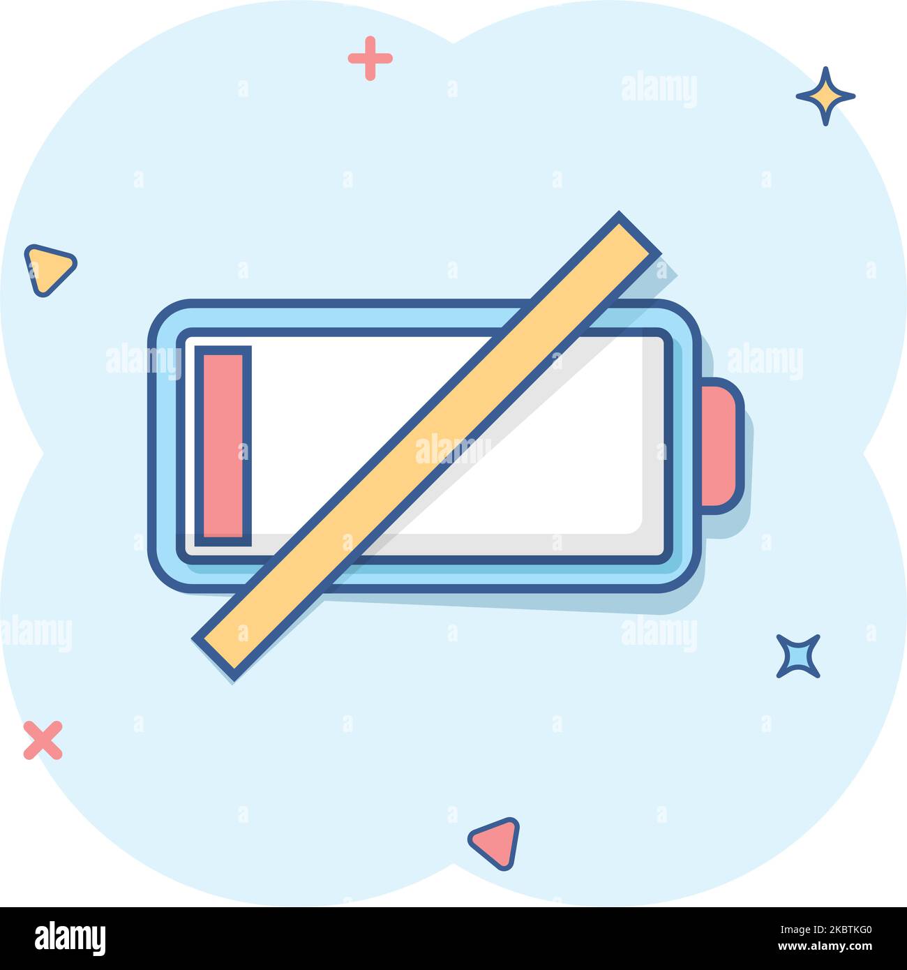 Battery charge icon in comic style. Power level cartoon vector ...