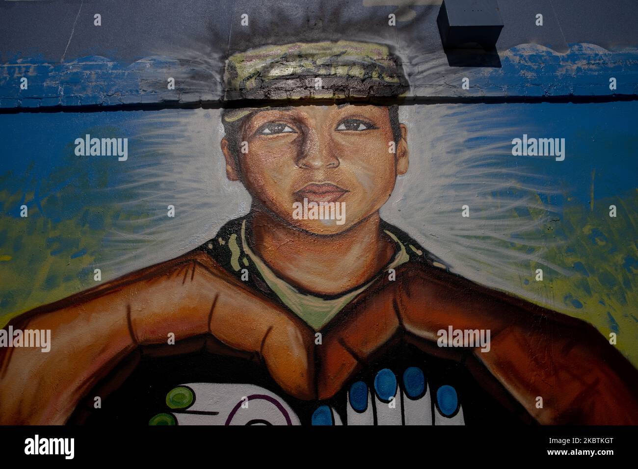 A mural for Army Spc. Vanessa Guillen in Washington, D.C. is seen on ...