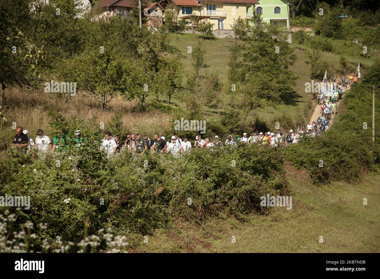 The column of people continues in Bosnia and Herzegovina on July 8 ...