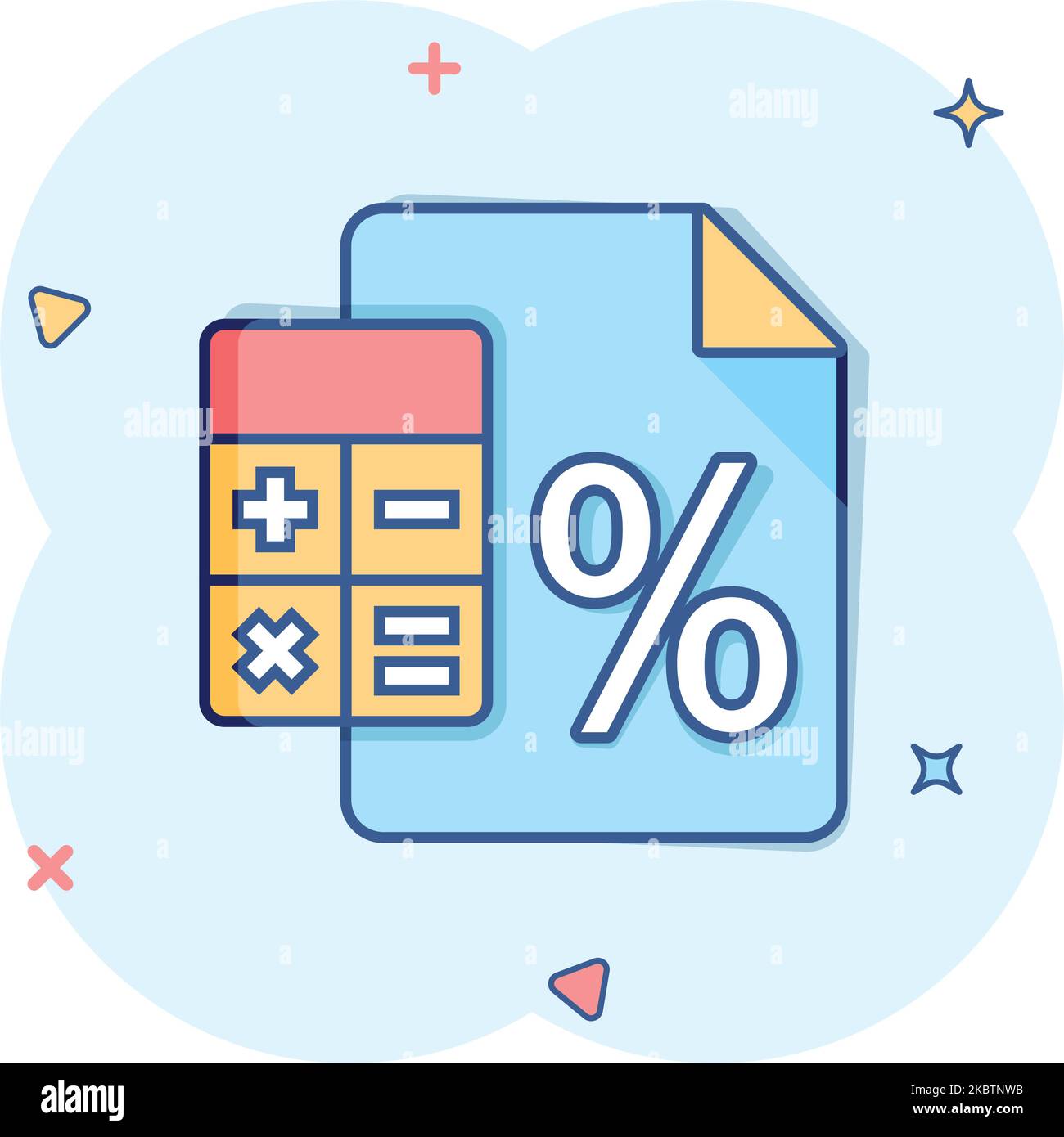 Tax payment icon in comic style. Budget invoice cartoon vector ...
