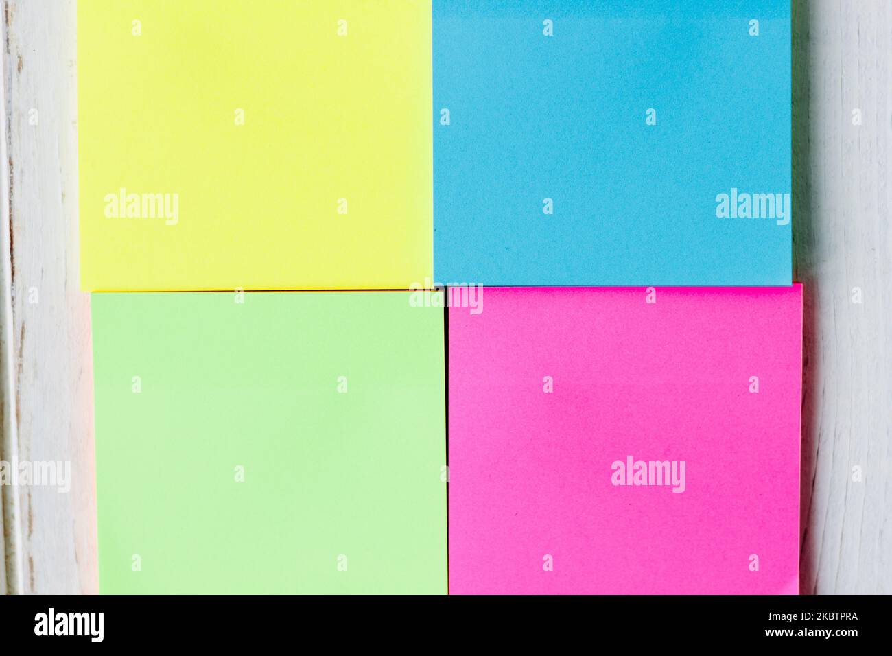 different colors stickers for notes with a copy space Stock Photo - Alamy