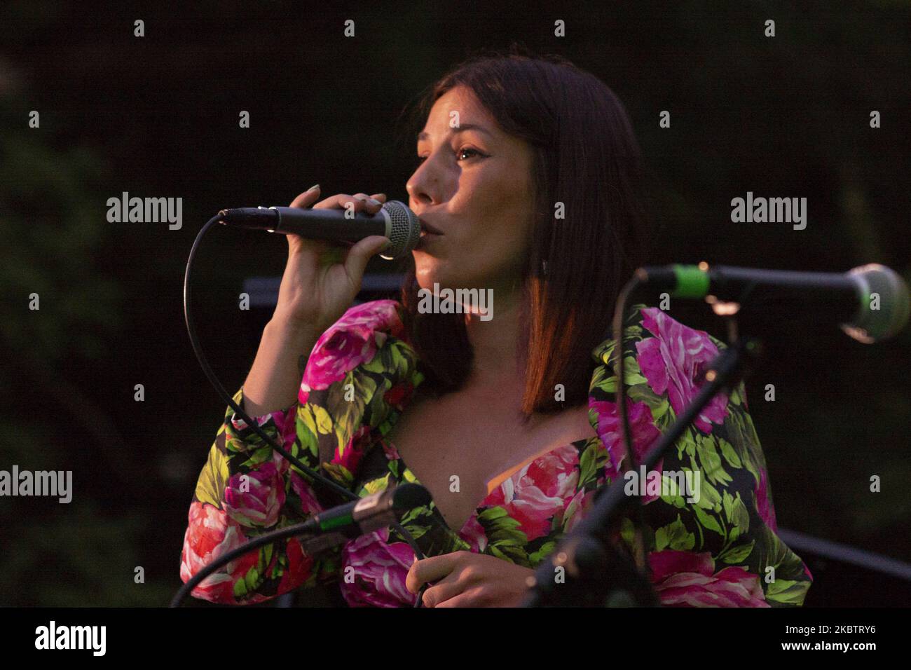 Singer Miryam Latrece of Cuban Jazz Syndicate during their performance ...