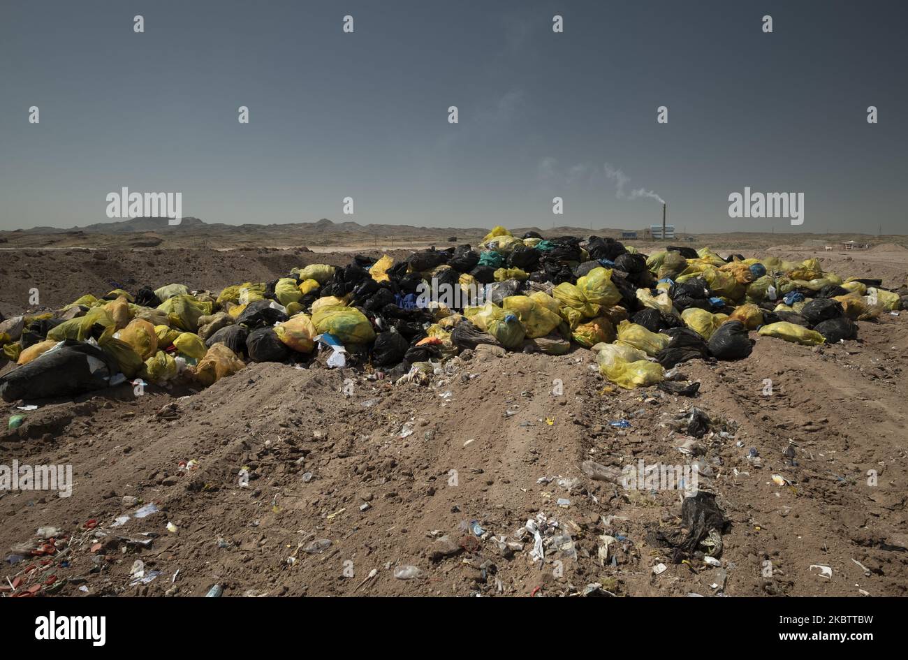 Infectious wastes are pictured in an area in Tehran Garbage Disposal ...