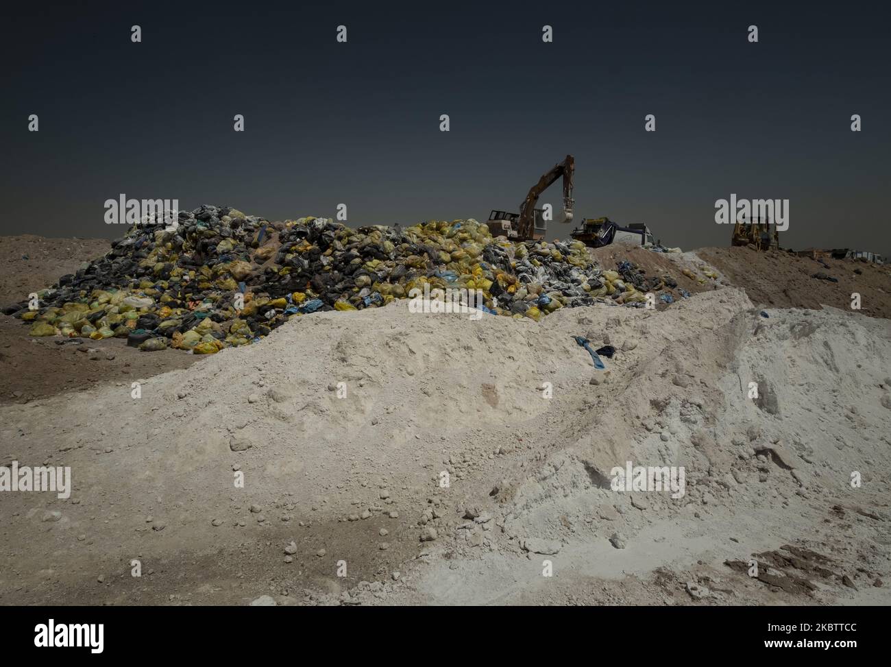 Infectious wastes are pictured in an area in Tehran Garbage Disposal ...