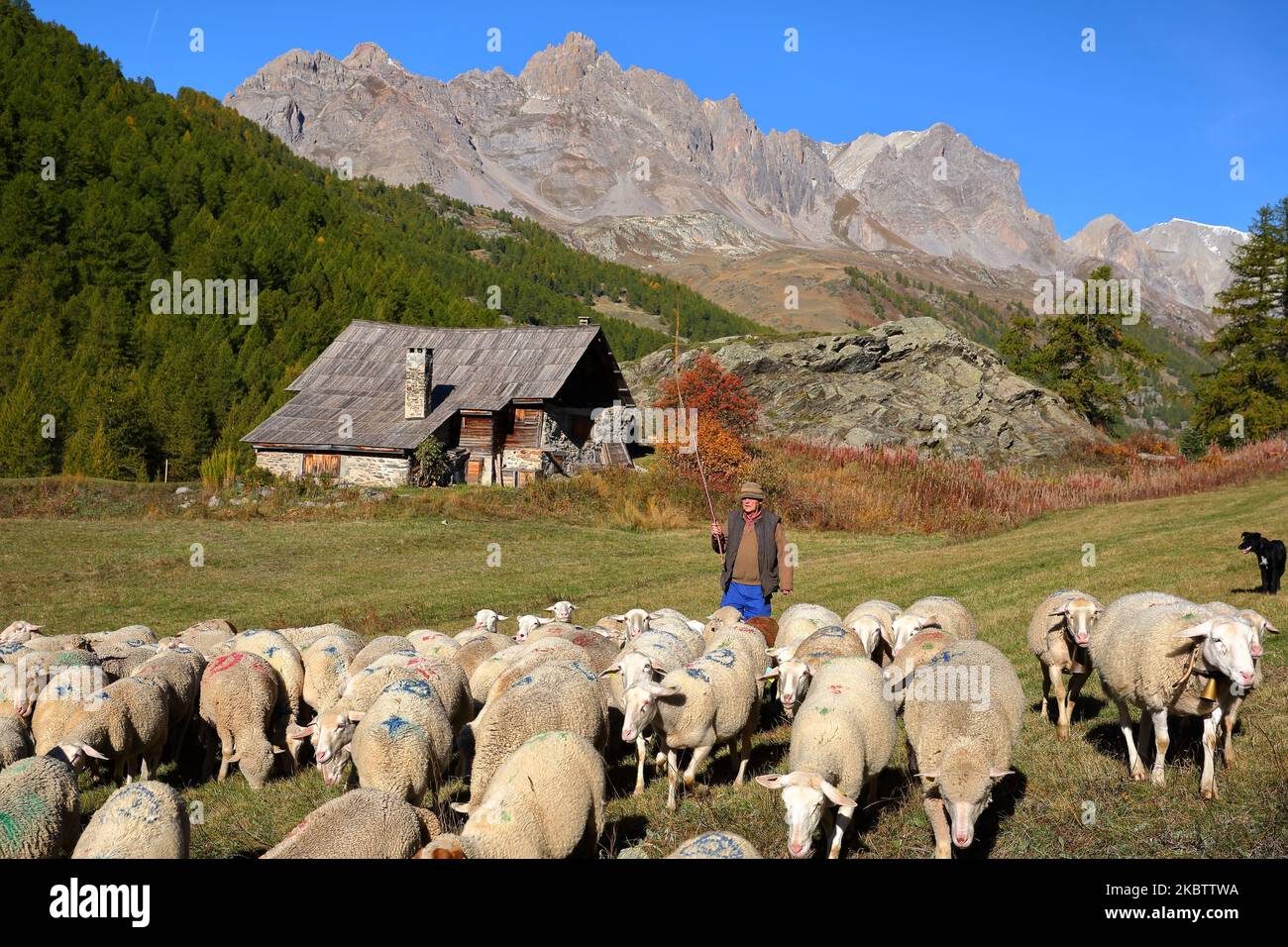 CLAREE VALLEY, SOUTHERN ALPS, FRANCE - OCTOBER 4, 2022: A traditional ...