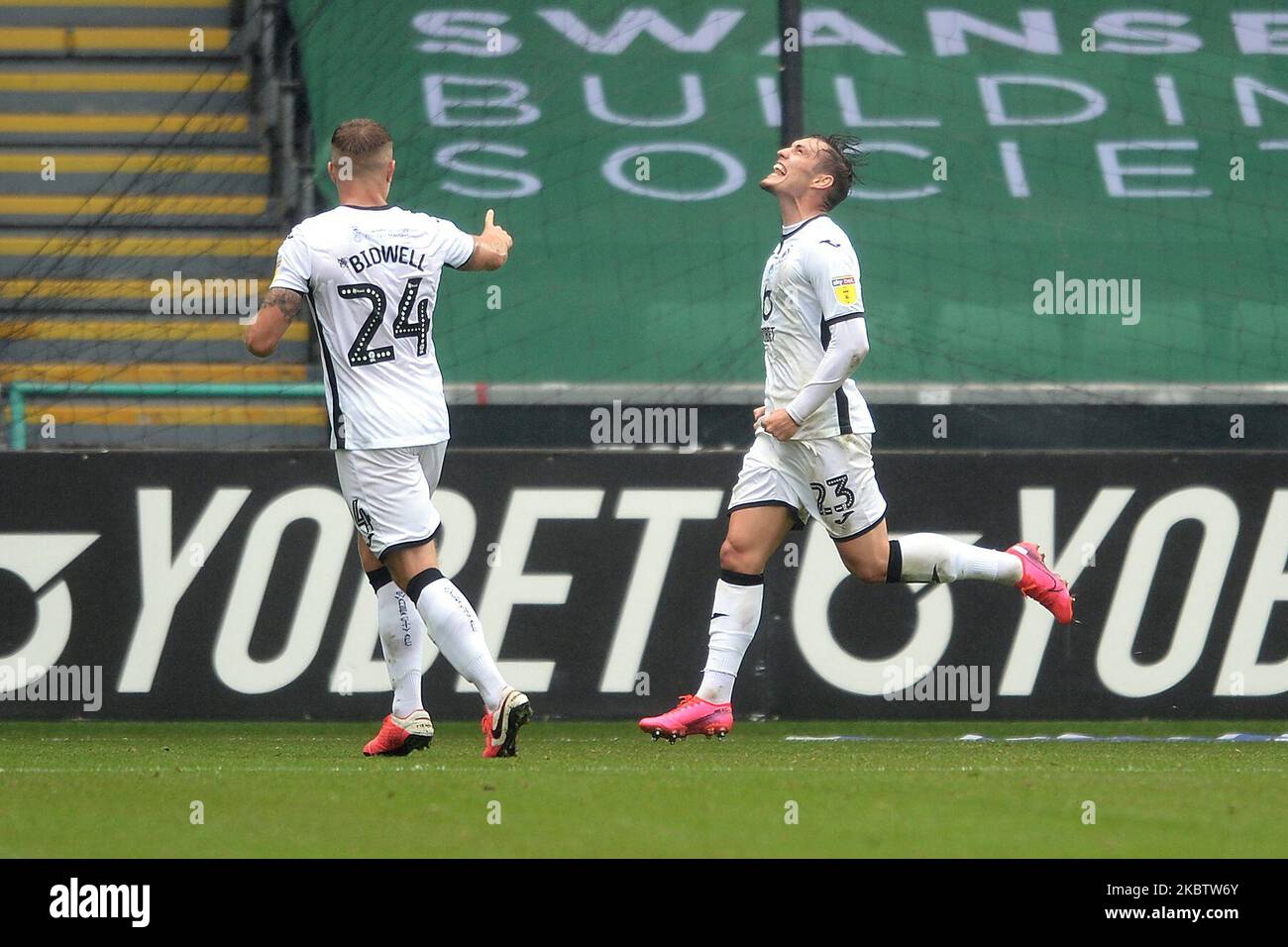 Swansea city player connor roberts hi-res stock photography and images ...