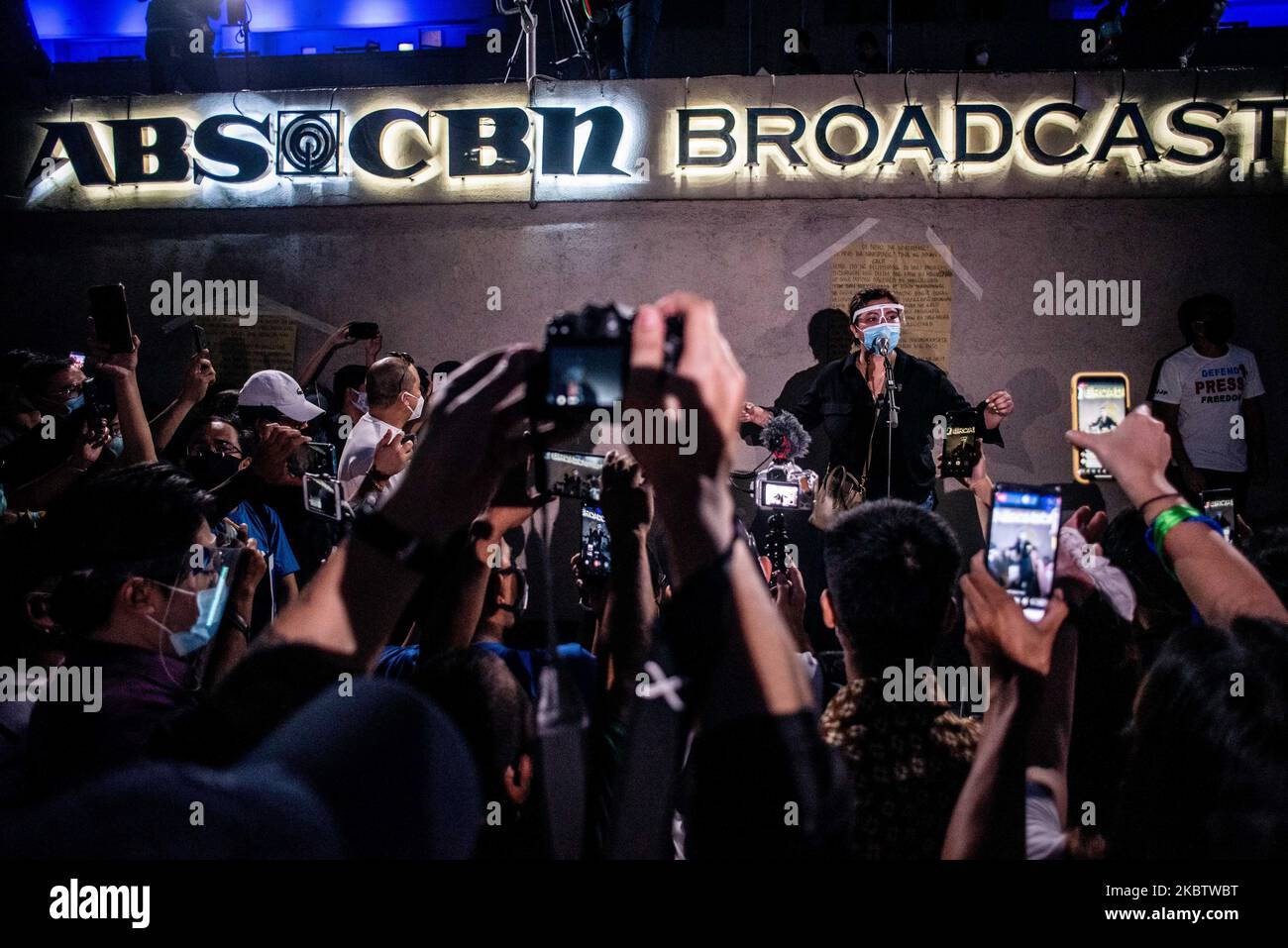 Compound of philippine broadcast network abs cbn hi-res stock ...