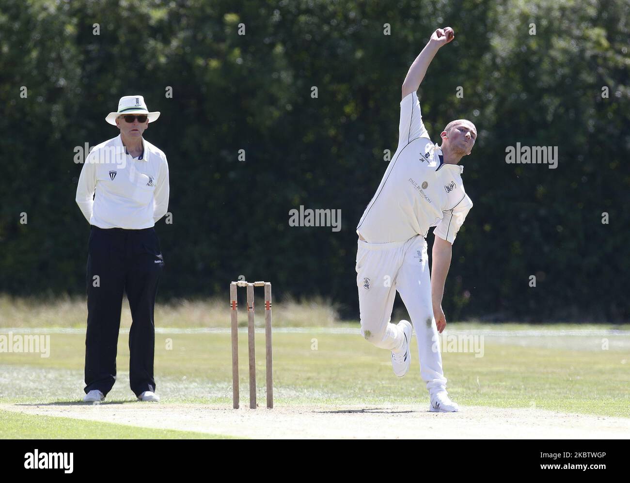 Jack Hart of Billericay CC during Shepherd Neame Essex Cricket League ...