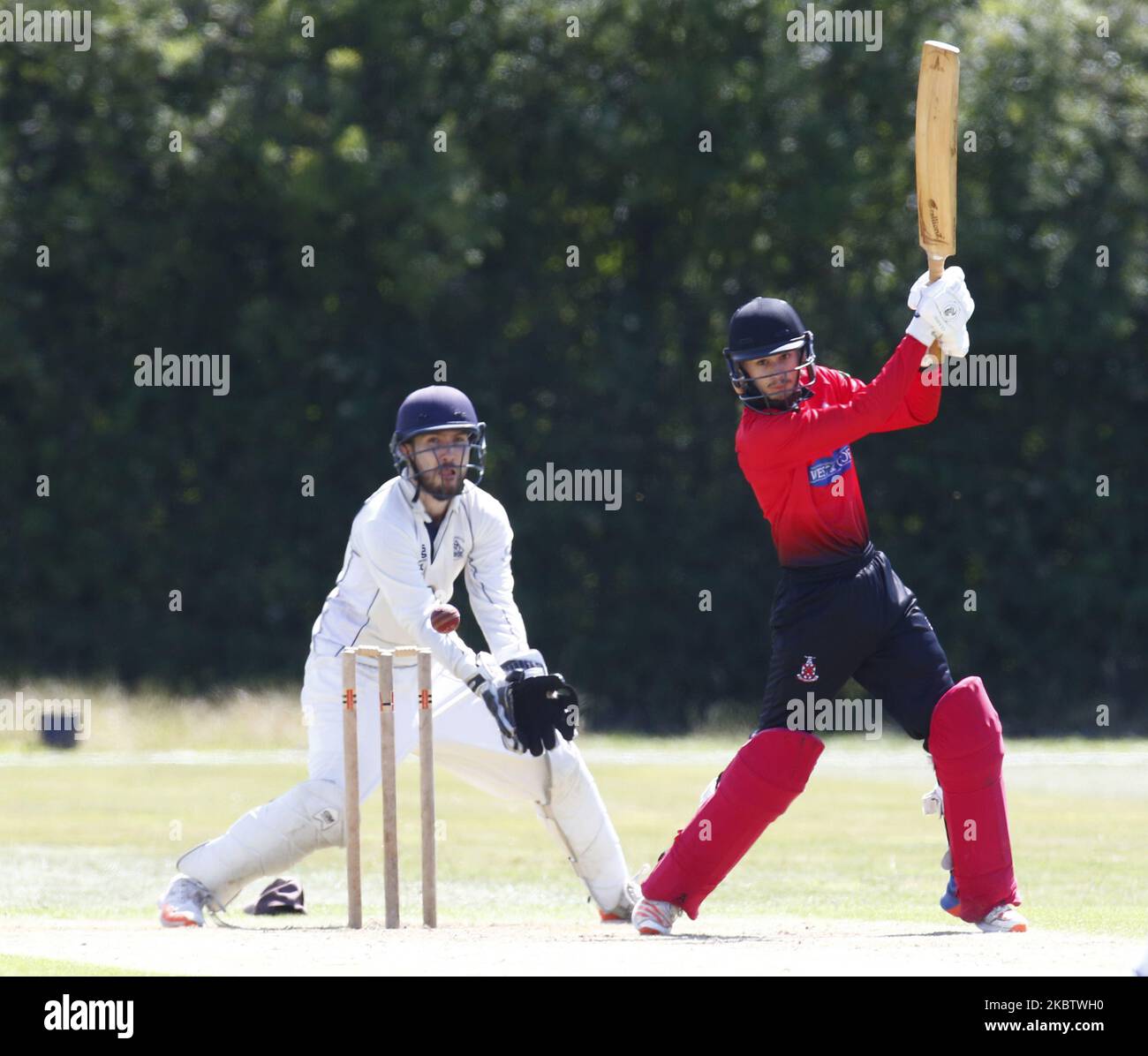 Kieran Scarlioli of Hornchurch CC during Shepherd Neame Essex Cricket ...