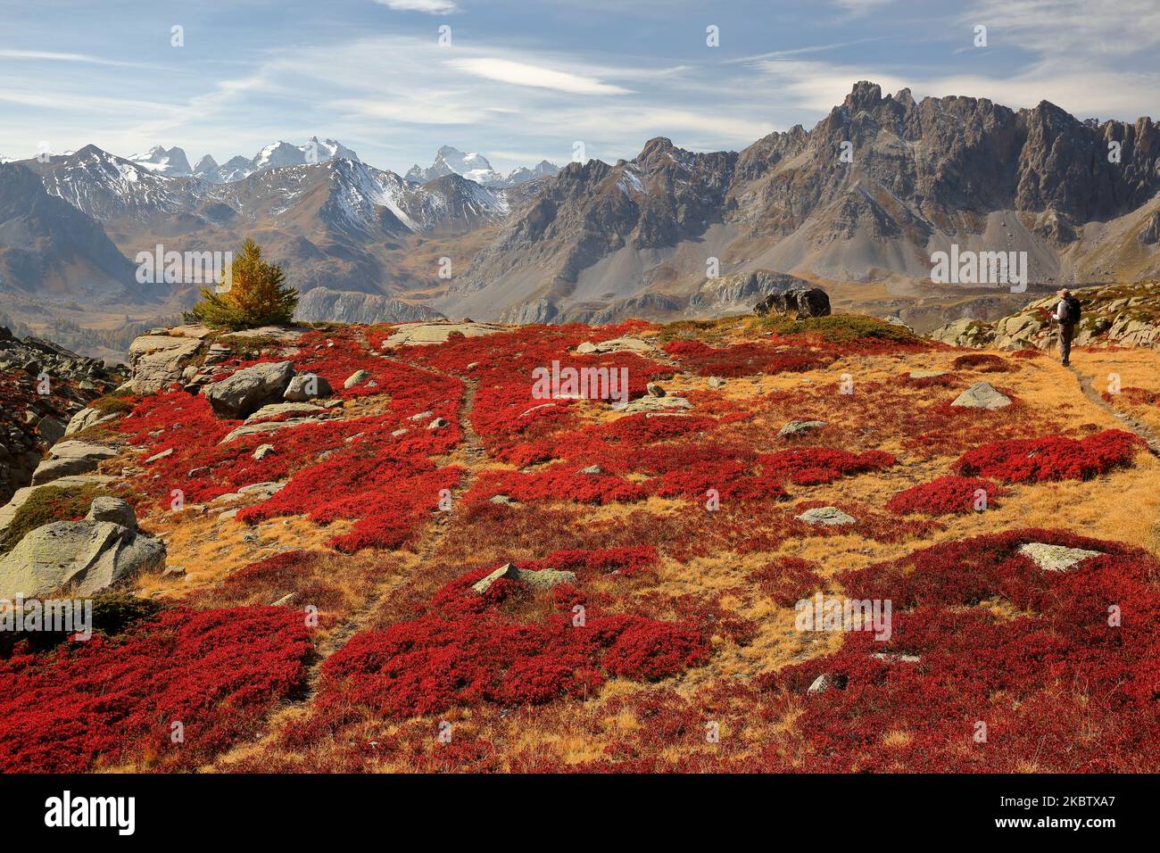 Colorful scenery in Vallee de la Claree (Claree Valley) above Nevache ...
