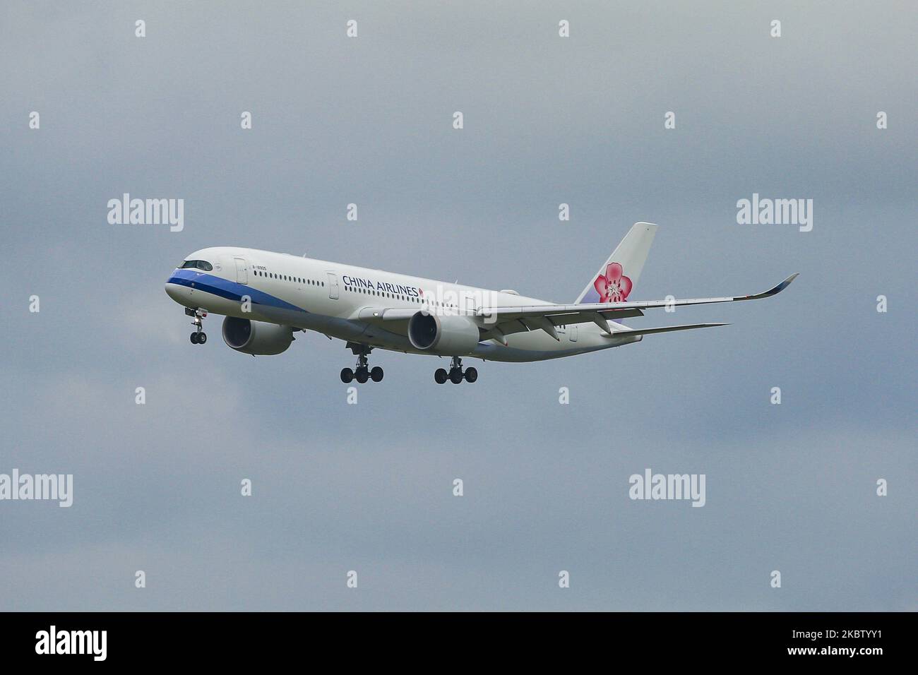 China Airlines Airbus A350-900 aircraft as seen on final approach ...