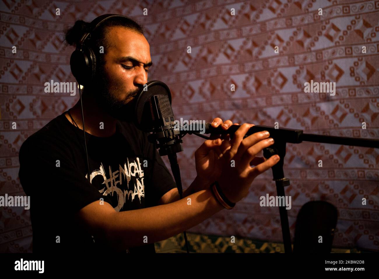 Tunis, Tunisia, 24 May 2014. Castro, a rapper from the rap group Zomra ...