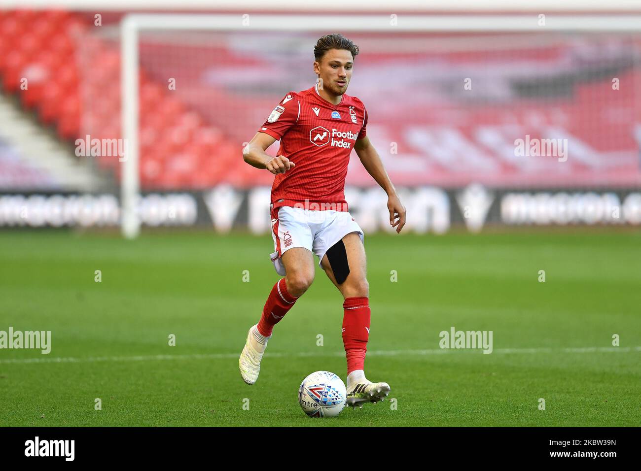 Matty Cash (11) of Nottingham Forest during the Sky Bet Championship ...