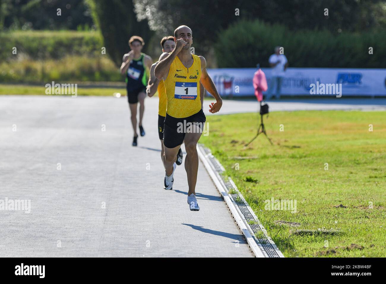 Davide Re tests the Italian record in the 500 meters, during the sixty ...