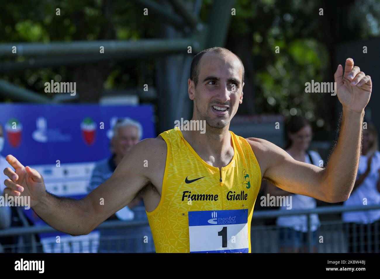 Davide Re tests the Italian record in the 500 meters, during the sixty ...