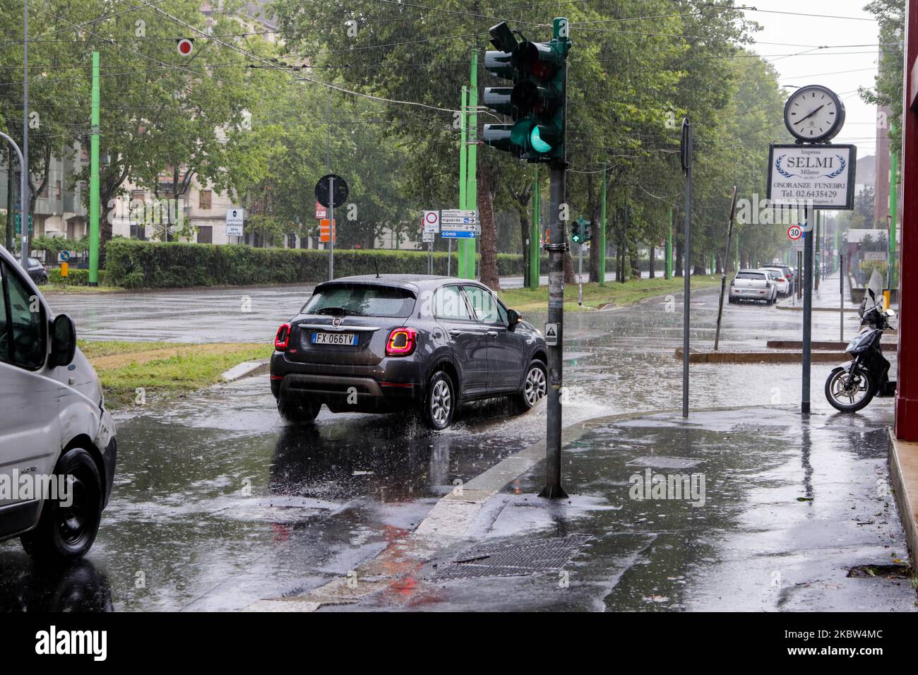 Flooding in Milan after heavy thunderstorms in the morning, Milano ...