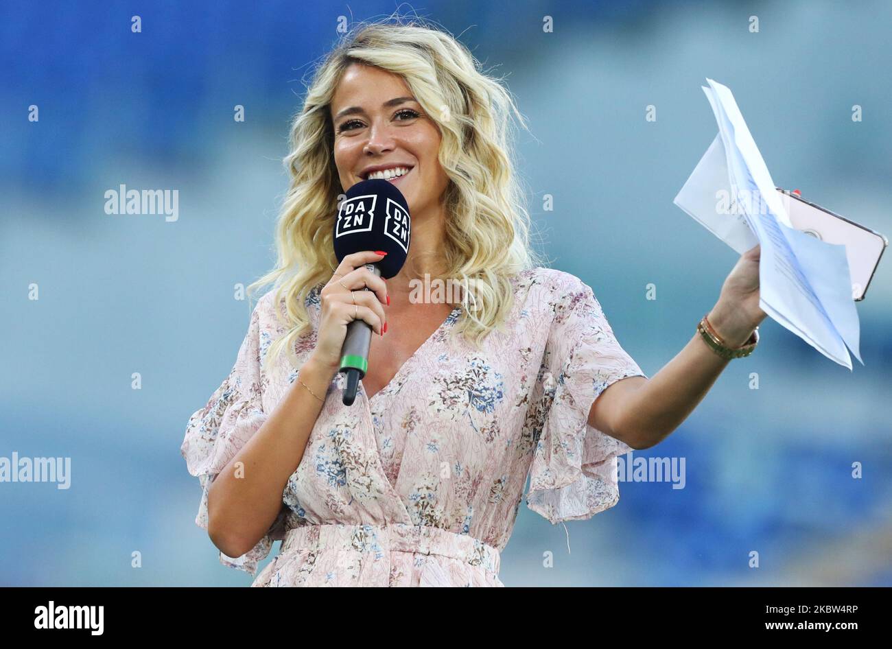 DAZN television presenter Diletta Leotta during the football Serie A ...