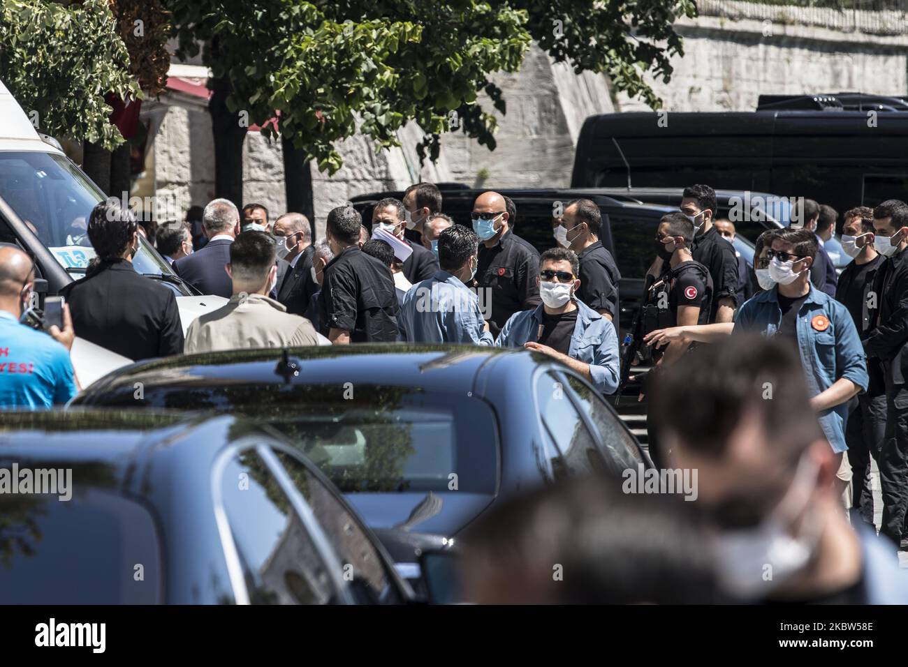 Turkey's President Recep Tayyip Erdogan arrives to Hagia Sophia Mosque ...