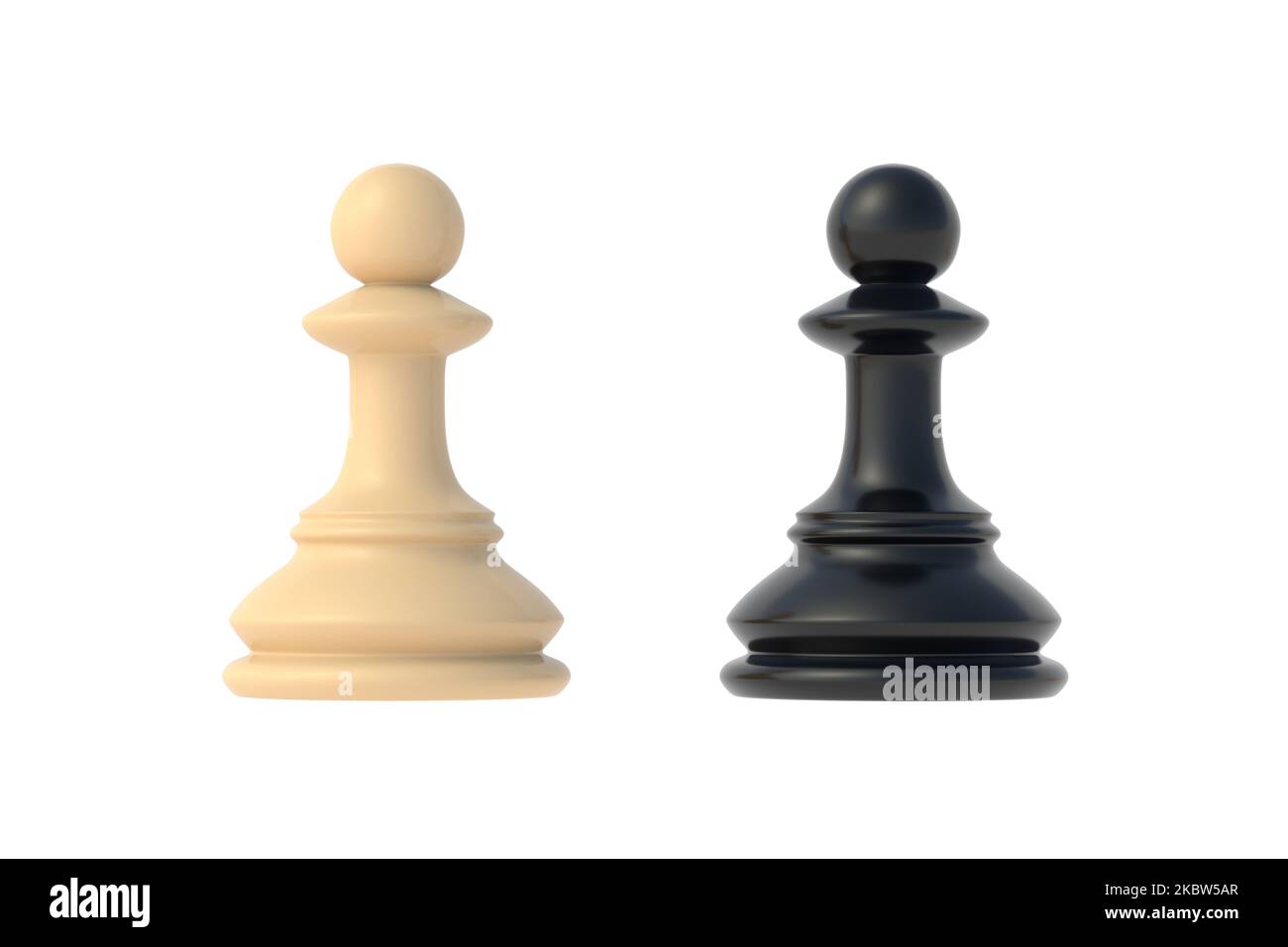 Chess figure pawn isolated on white background. 3d render Stock Photo ...